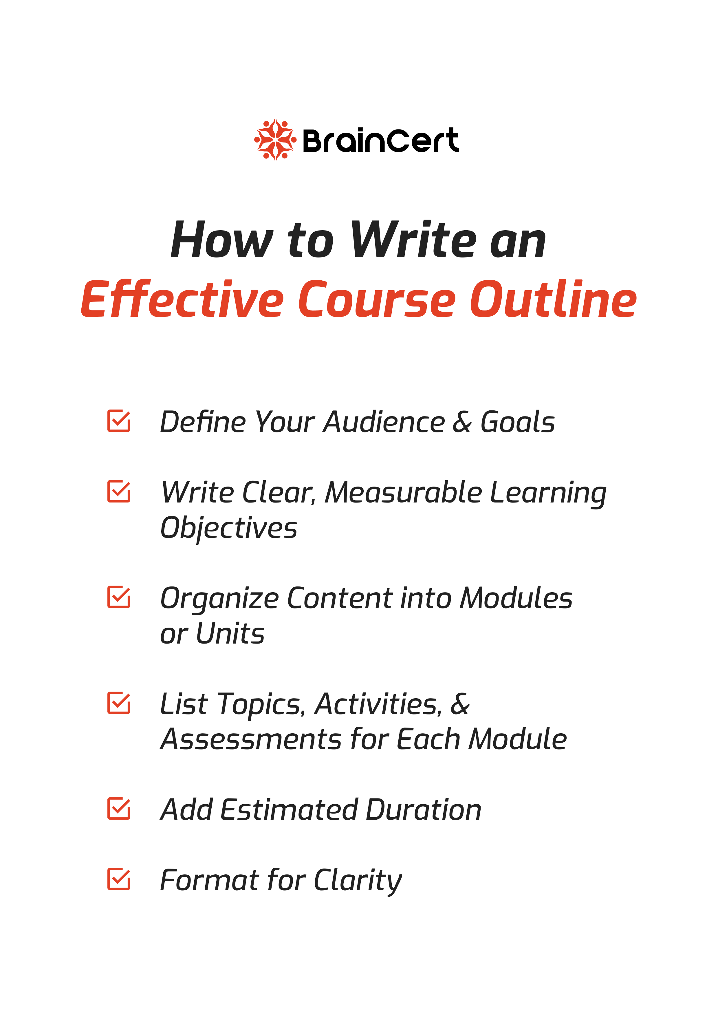How to Write a Course Outline: A Step-by-Step Guide